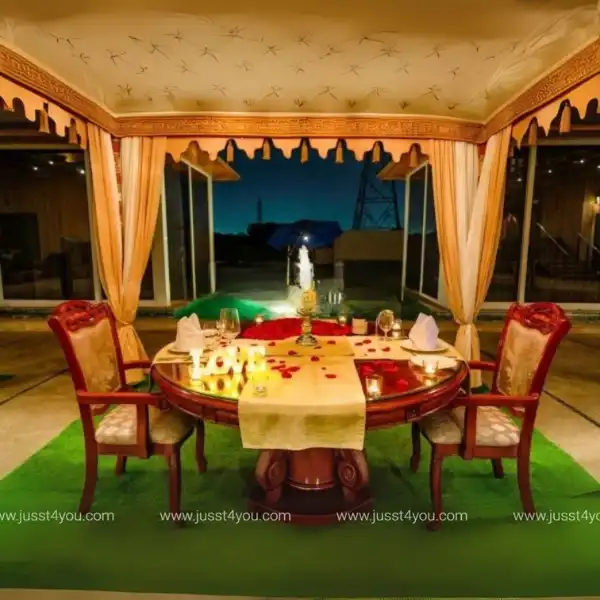 Luxury Gazebo Dining at The Umrao | Just 4 You Surprise Planners