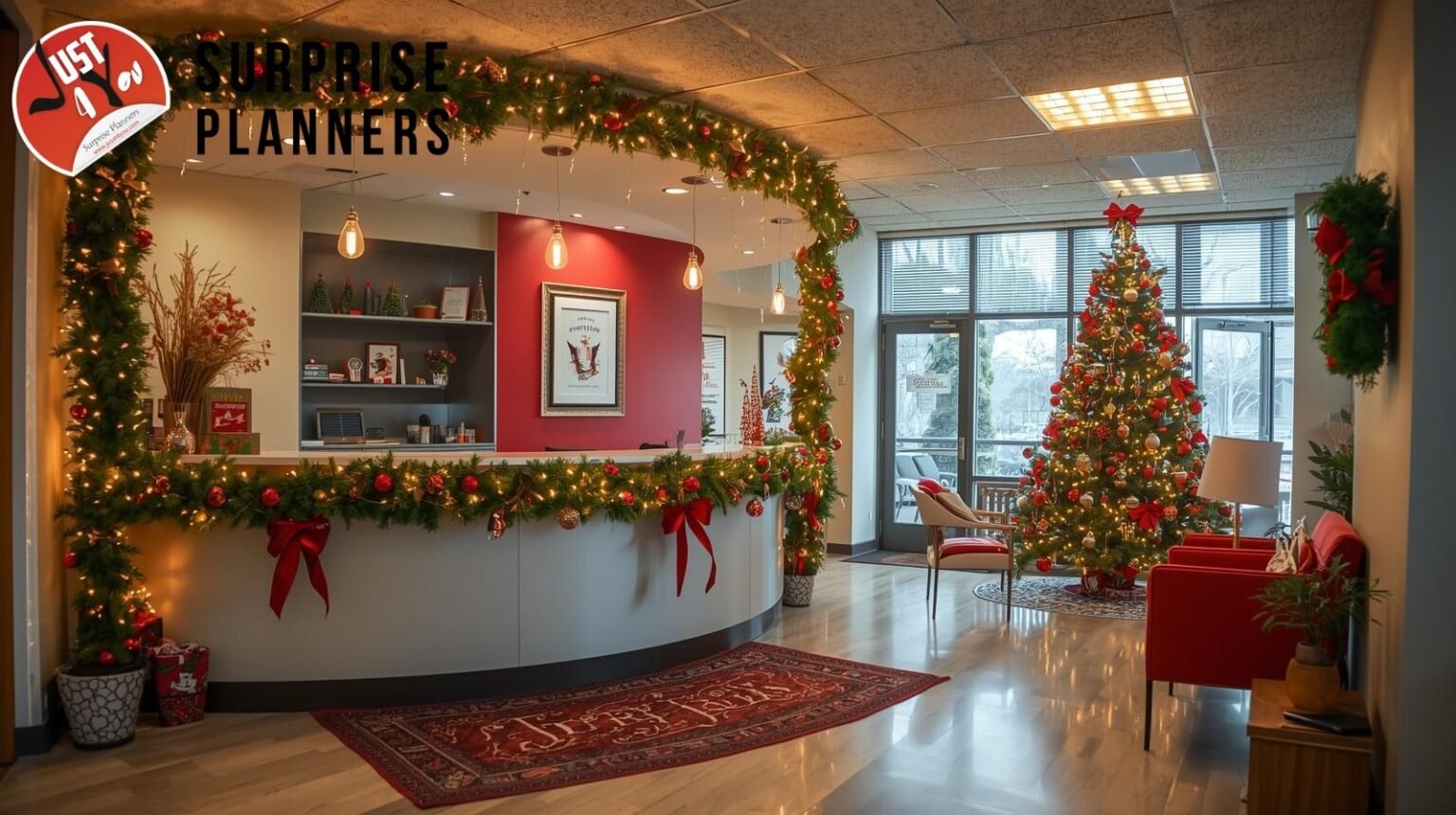 Christmas Decoration Ideas for Office Reception -Make Your Workplace ...